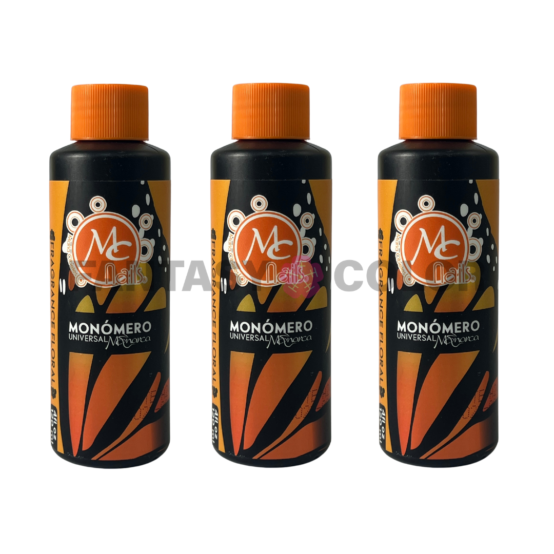 SET DE 3 MONOMERO UNIVERSAL MONARCA MC NAILS 4OZ – Fantasy Color