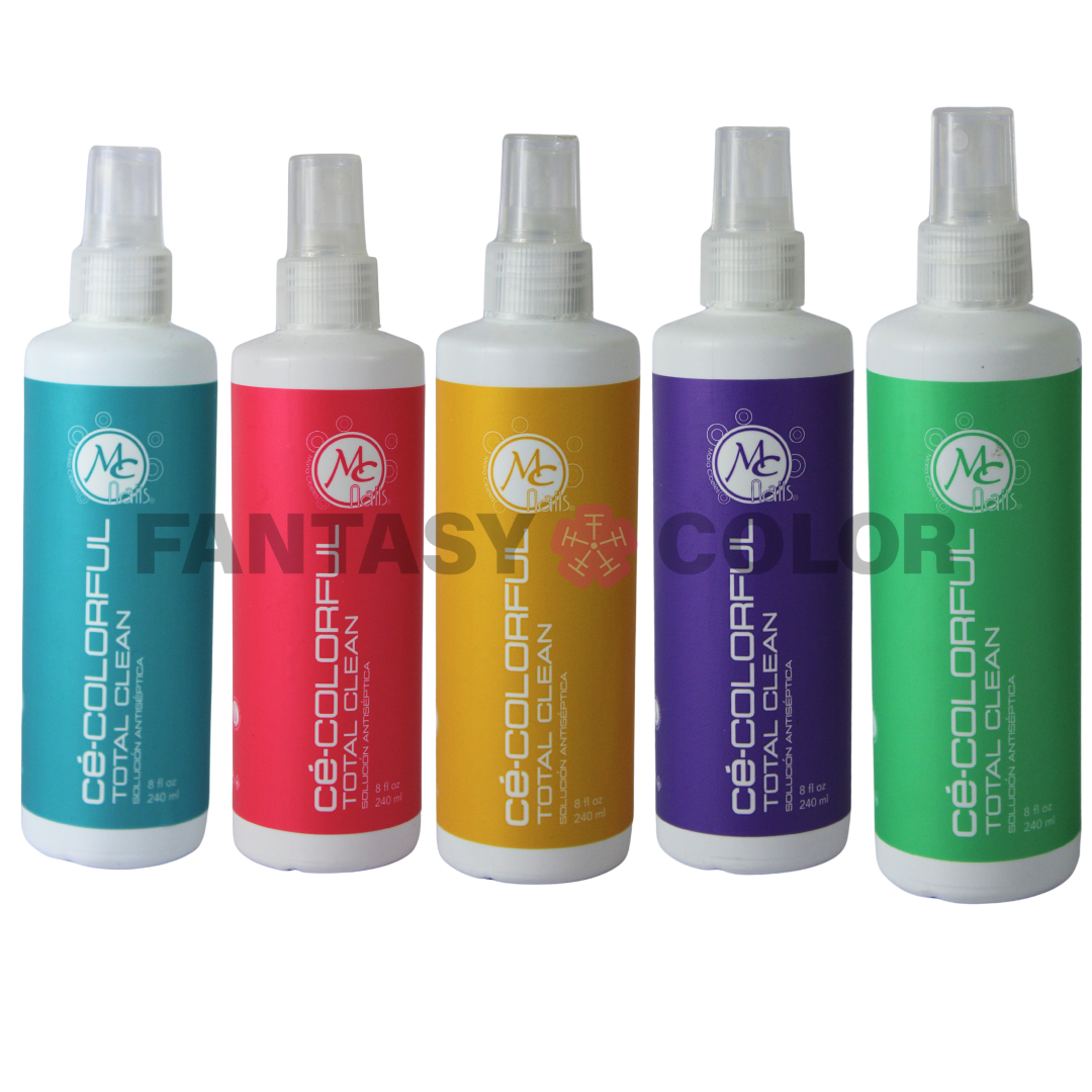SET DE 5 SOLUCIÓN ANTISÉPTICA 8 OZ CÉ COLORFUL MC NAILS – Fantasy Color