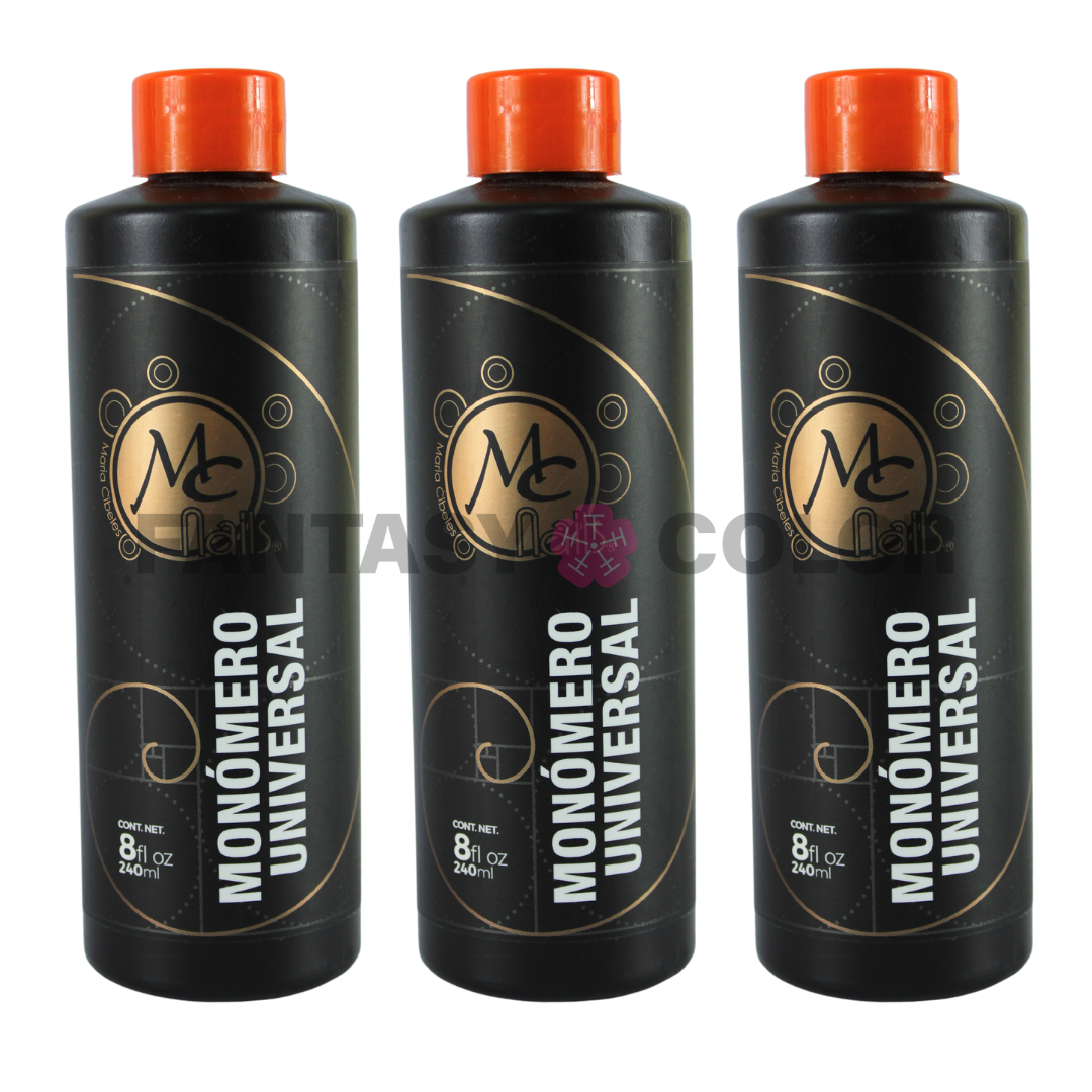 SET DE 3 MONÓMERO UNIVERSAL - 8OZ MC NAILS – Fantasy Color