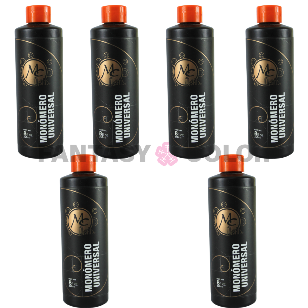 SET DE 6 MONÓMERO UNIVERSAL - 8OZ MC NAILS – Fantasy Color